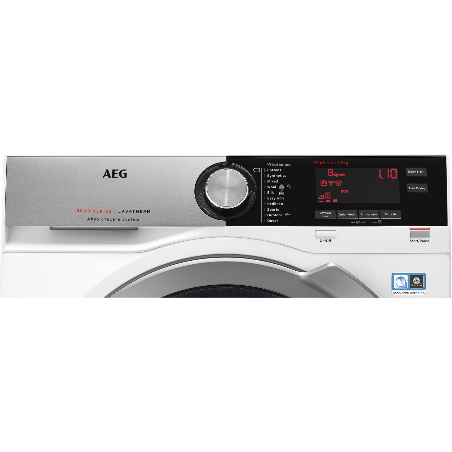 AEG 8000 Series AbsoluteCare 8kg Freestanding Heat Pump Tumble Dryer ...