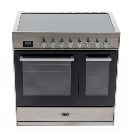 Tesla 90cm Electric Range Cooker - Stainless Steel T90DCRCSS ...
