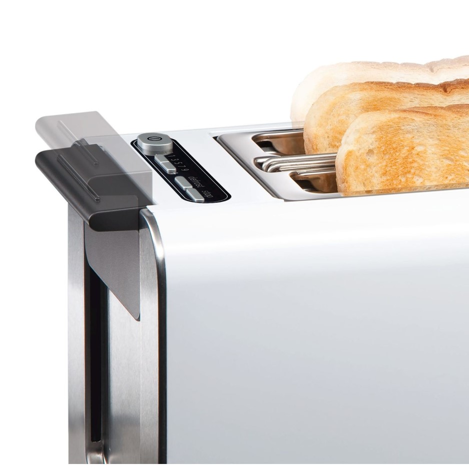 Bosch TAT8611GB Styline 2 Slice Toaster - White | Appliances Direct