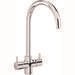 CDA Chrome Twin Lever Swan Neck Kitchen Tap TC55CH | Appliances Direct