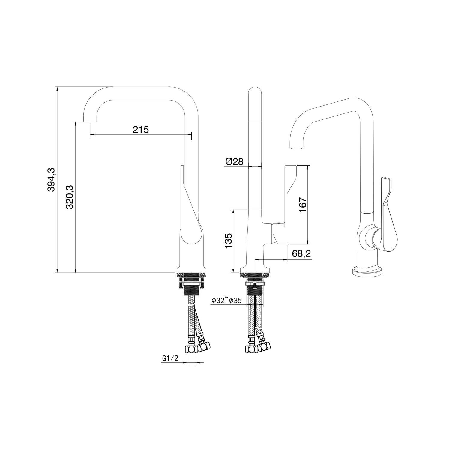 Taylor & Moore Single Lever Kitchen Mixer Tap TMT006 | Appliances Direct