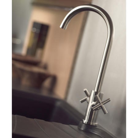 Astracast TP0721 Valiant Twin Dial Single Flow Tap in Brushed Steel ...