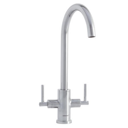 Astracast TP0727 Victory Twin Lever Single Flow Tap in Polished Steel ...