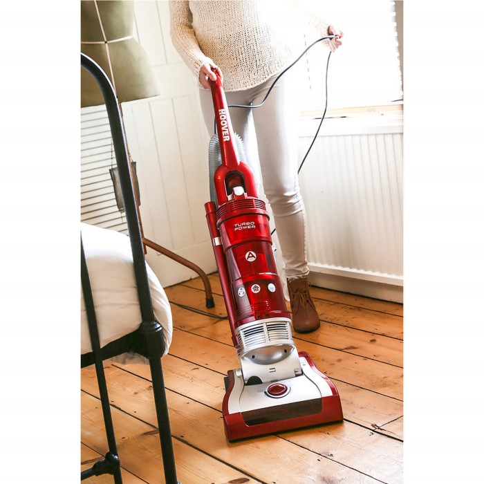Hoover TP71 TP06001 Turbo Power Bagless Upright Vacuum Cleaner Red And ...