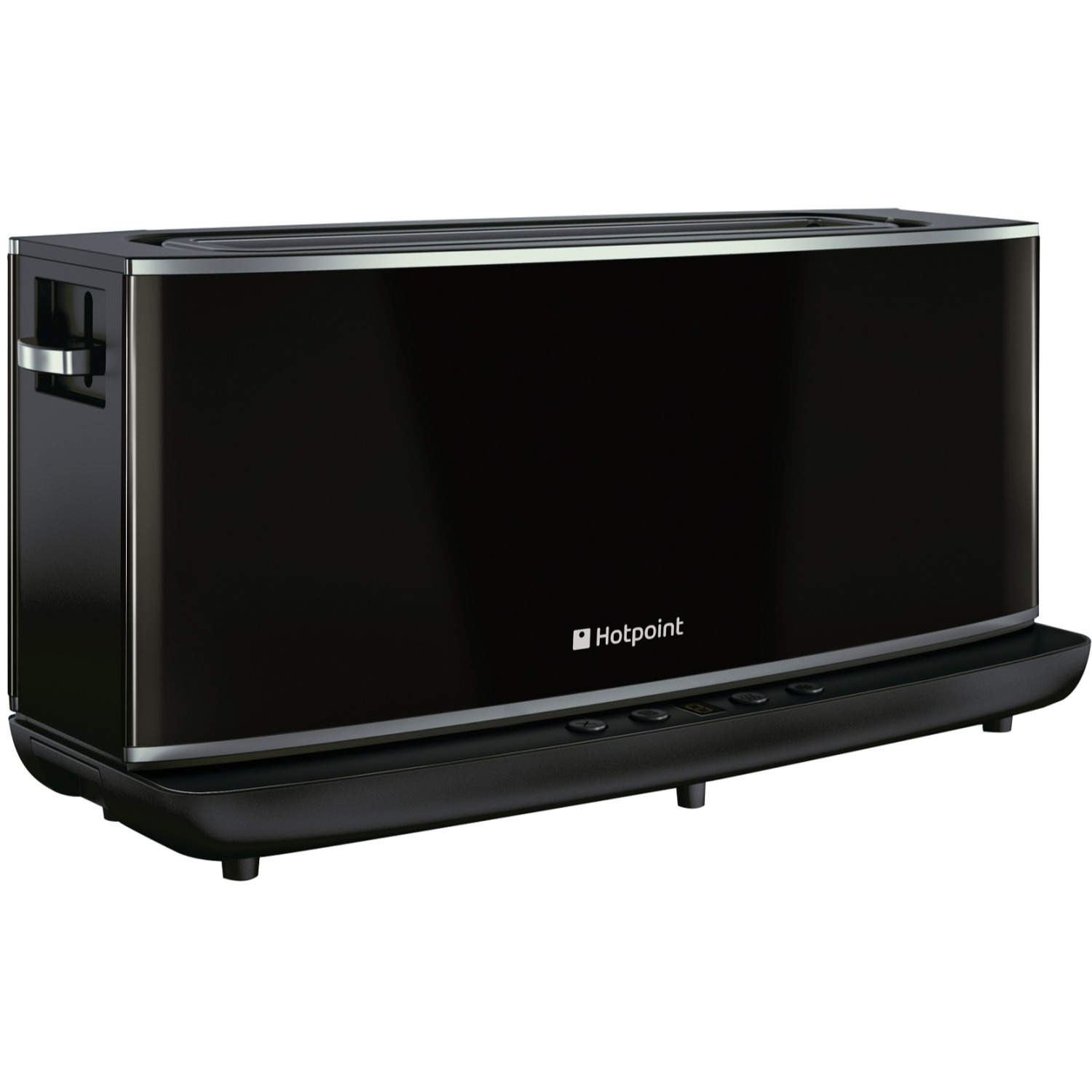 Hotpoint TT12EAB0 Long Slot Digital Toaster Black | Appliances Direct