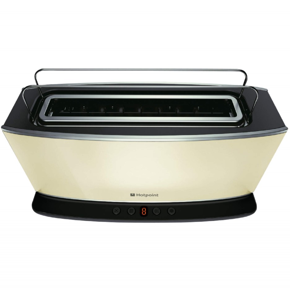 Hotpoint TT12EAC0 Long Slot Digital Toaster Cream | Appliances Direct