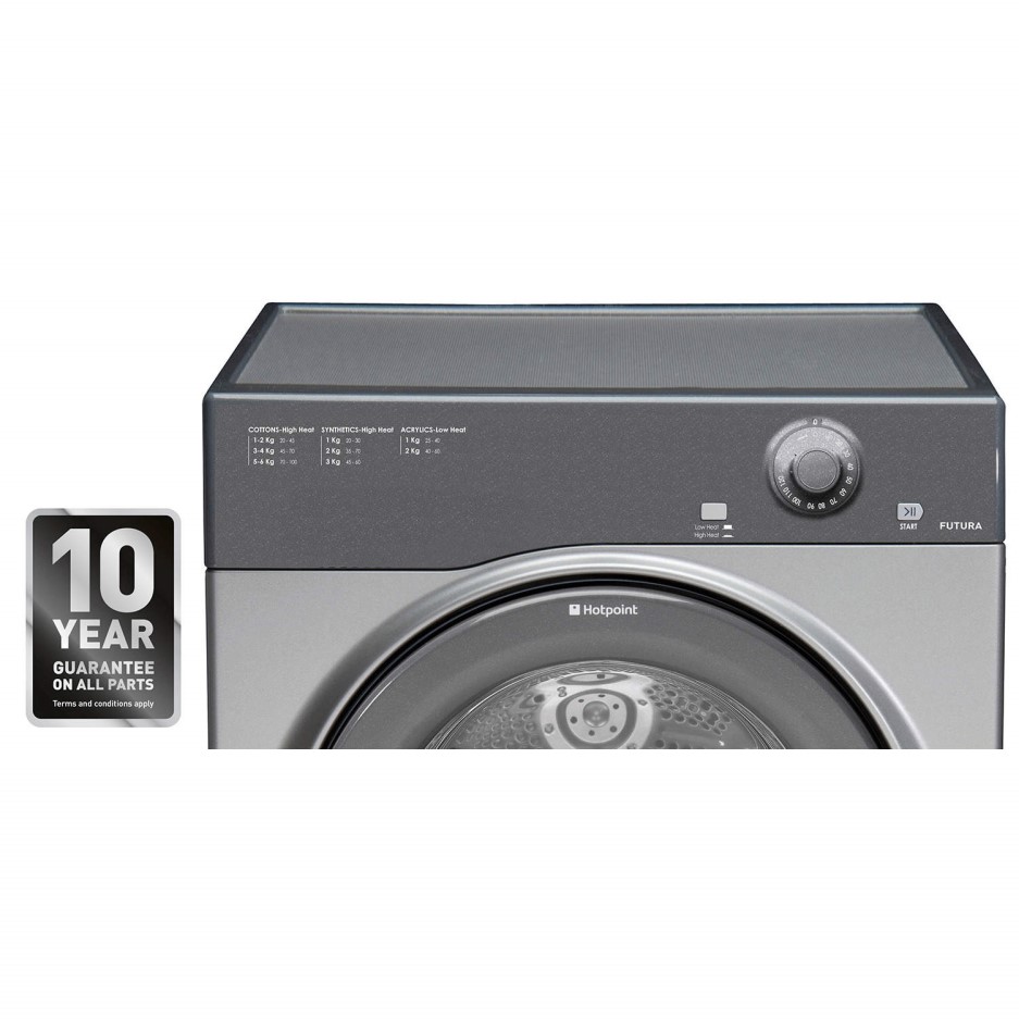 Hotpoint TVFM70BGG 7kg Freestanding Vented Tumble Dryer Graphite ...