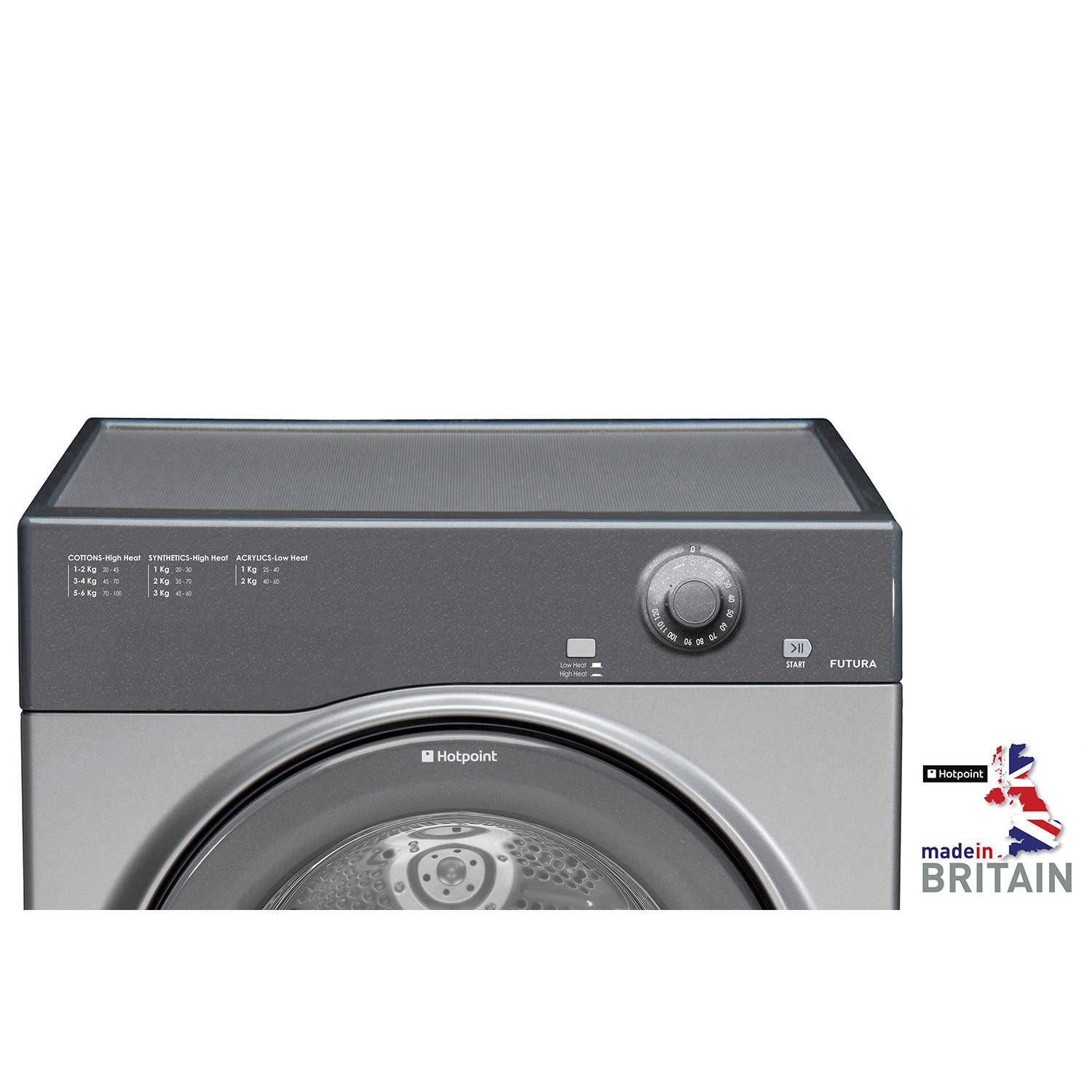 Hotpoint TVFM70BGG 7kg Freestanding Vented Tumble Dryer Graphite ...