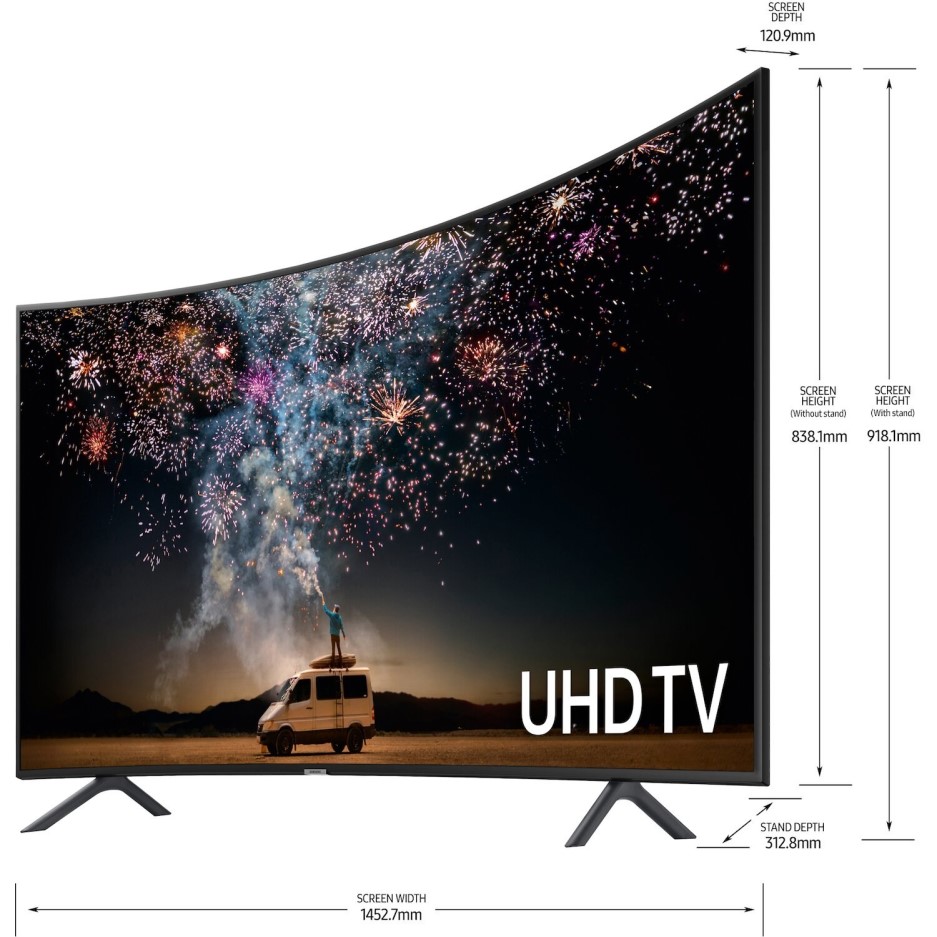 Samsung UE65RU7300 65" 4K Ultra HD Smart HDR Curved LED TV with ...