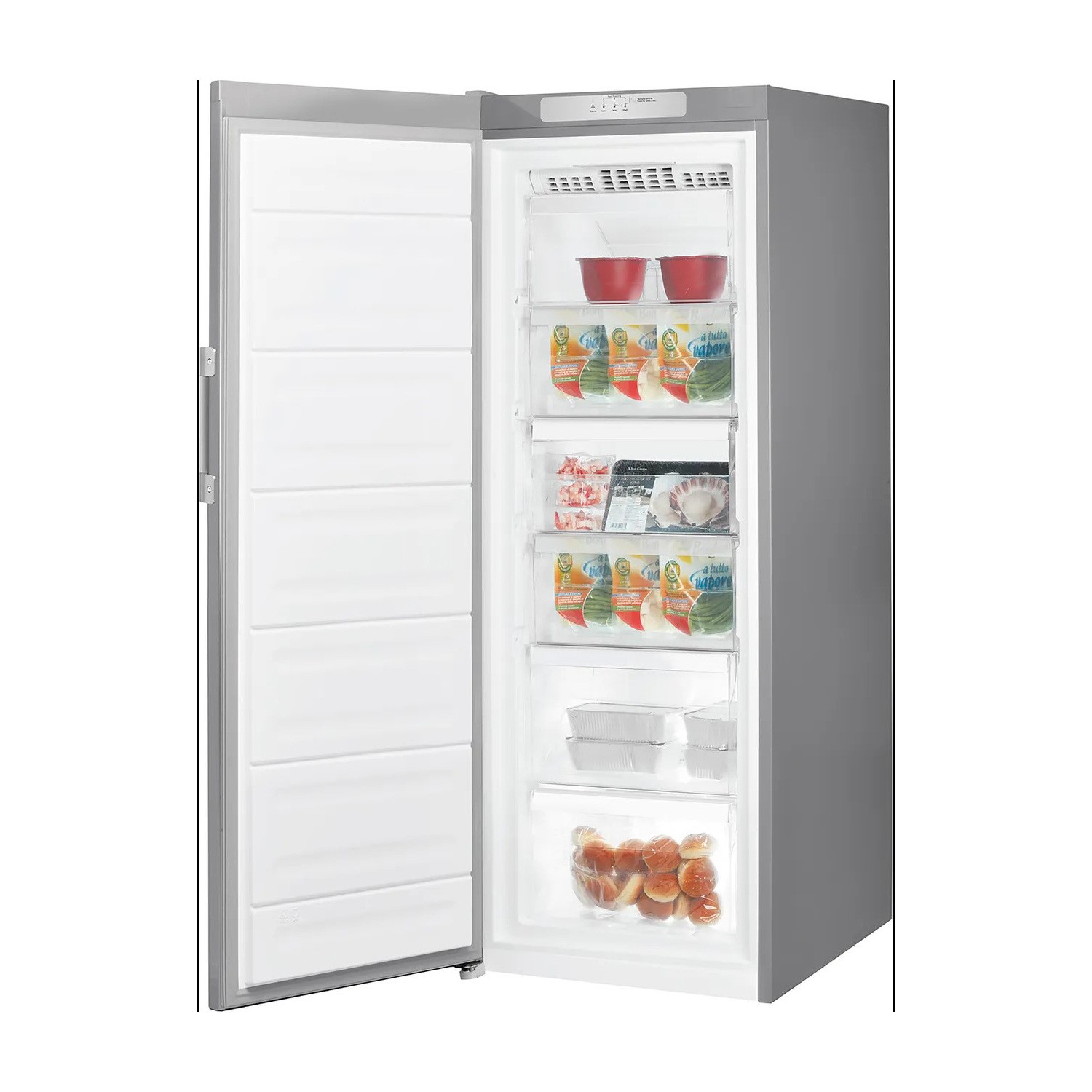 Indesit UI6F1TSUK1 No Frost Tall Freestanding Freezer -Silver ...