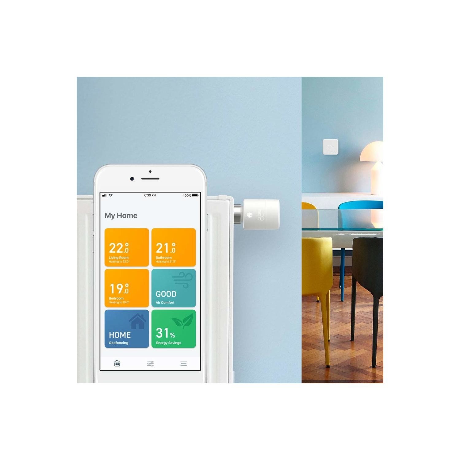 Tado Smart Thermostat Starter Kit V3+ with 2 Add-on Smart Radiator Thermostats - White V3P-SK ...