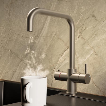 ONLY OPENED - Nickel 3 in 1 Square Spout Boiling Water Tap- Pronto ...
