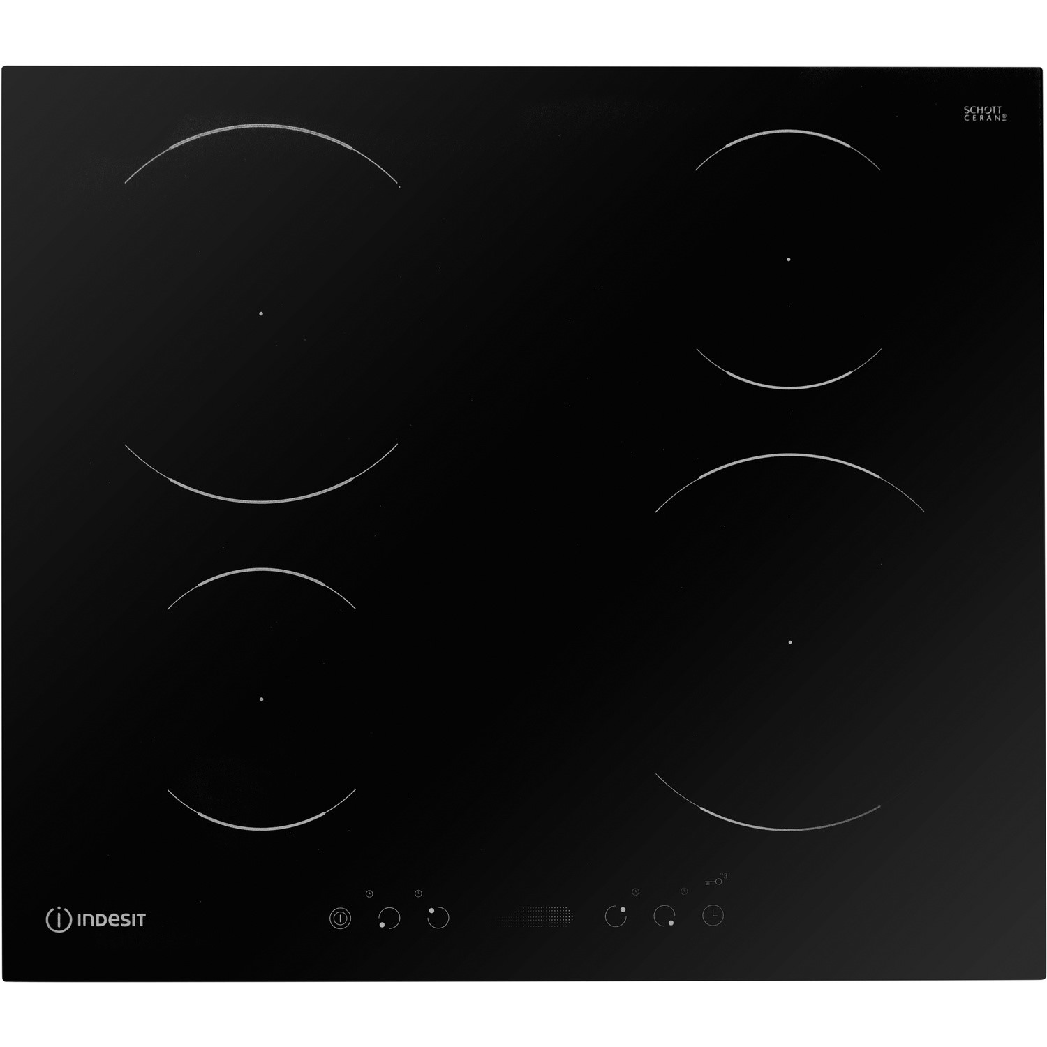 Indesit VIS640C 59cm Touch Control Four Zone Induction Hob - Black ...