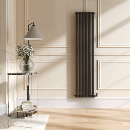 Sorrento Russet Vertical Oval Designer Radiator 1600x354mm Single Panel ...
