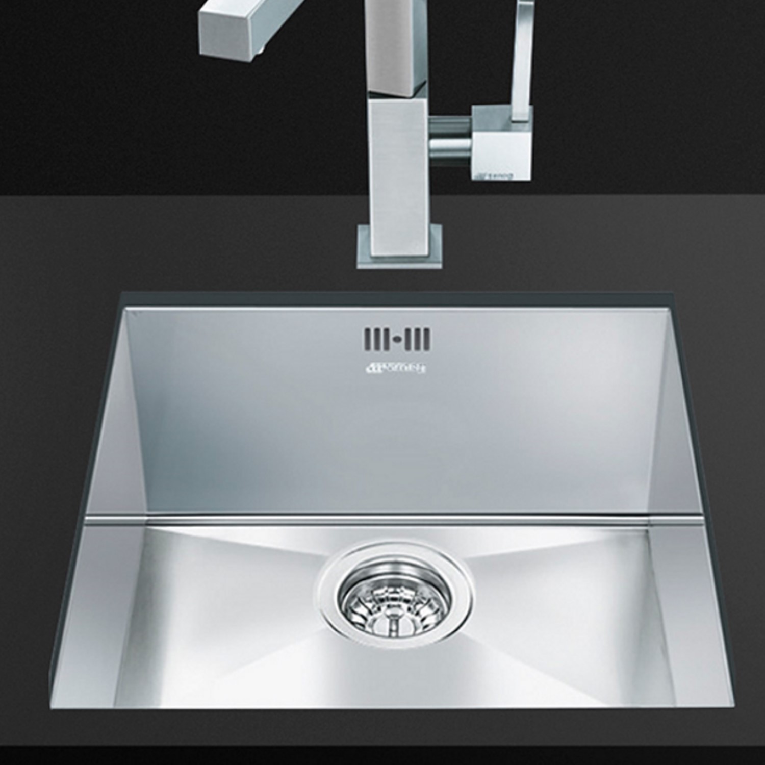 Single Bowl Undermount Chrome Stainless Steel Kitchen Sink - Smeg ...