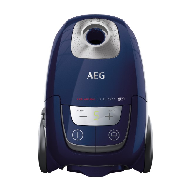 AEG VX8-2-BM-P VX8 Bagged Cylinder Vacuum Cleaner - Deep Blue Metallic | Appliances Direct