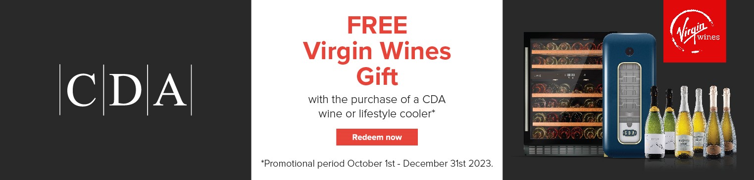 CDA 117 Bottle Freestanding Wine Cooler Dual Zone Tall - Black FWC881BL ...