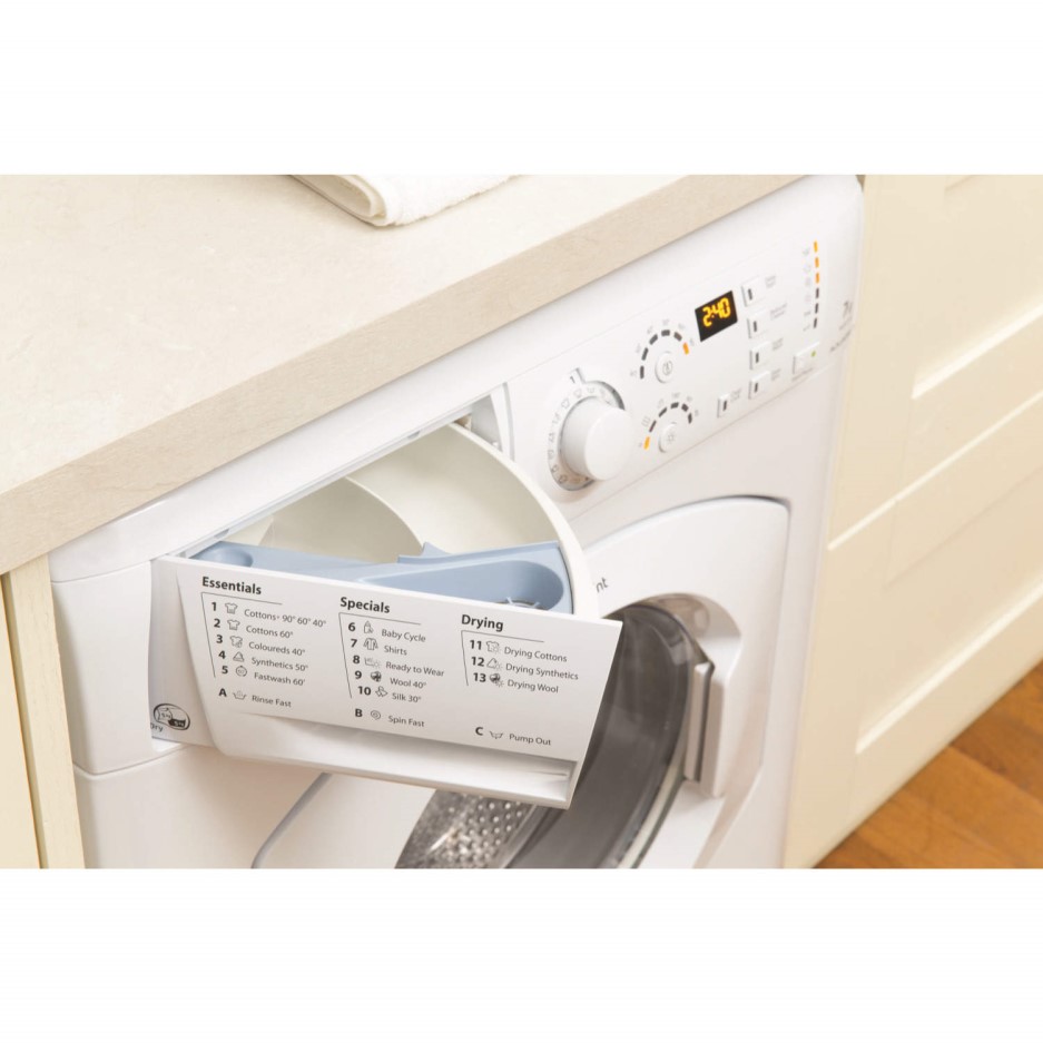 Hotpoint WDF756P White 7kg Wash 4kg Dry Freestanding Washer Dryer ...