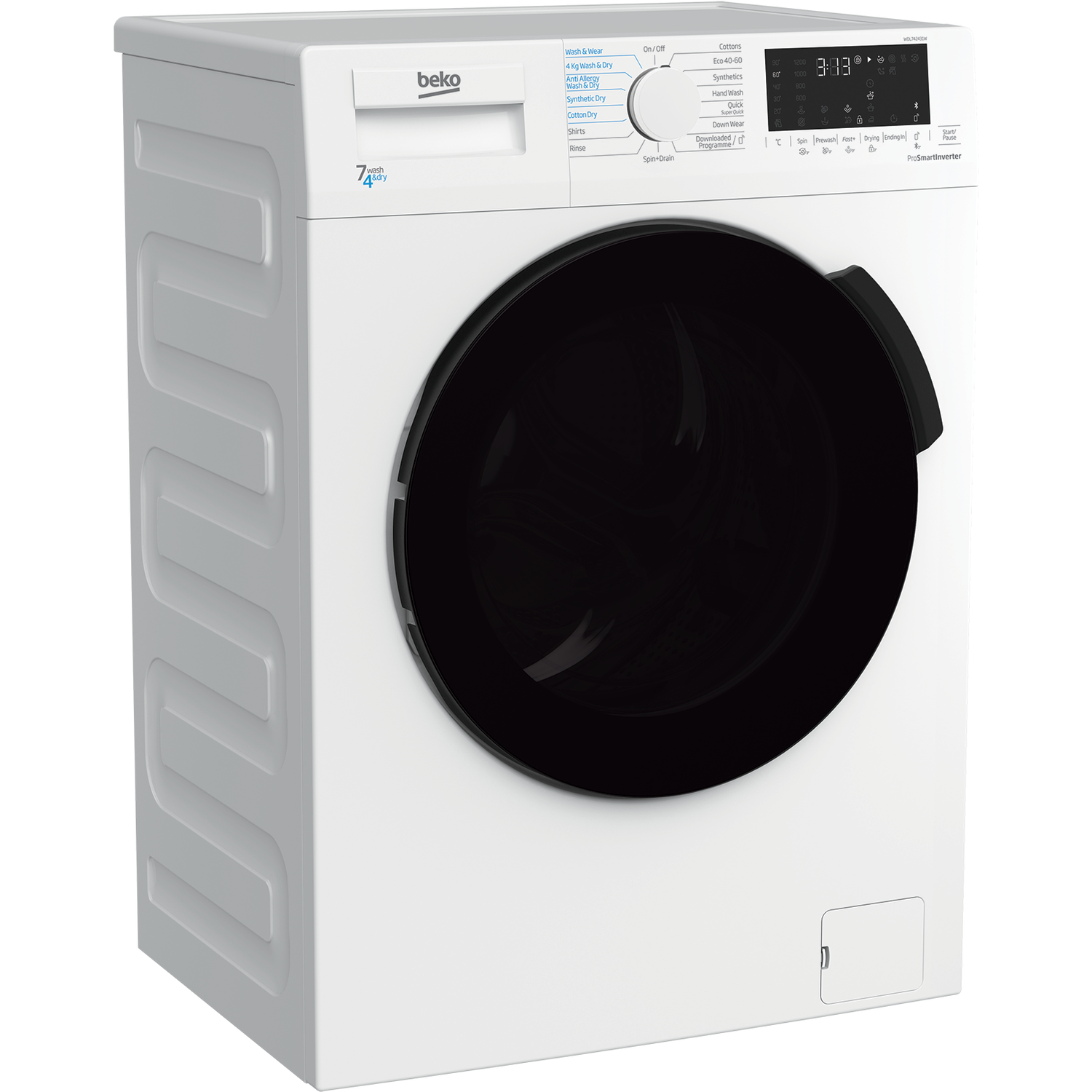 Beko 7kg Wash 4kg Dry Freestanding Washer Dryer - White WDL742431W ...