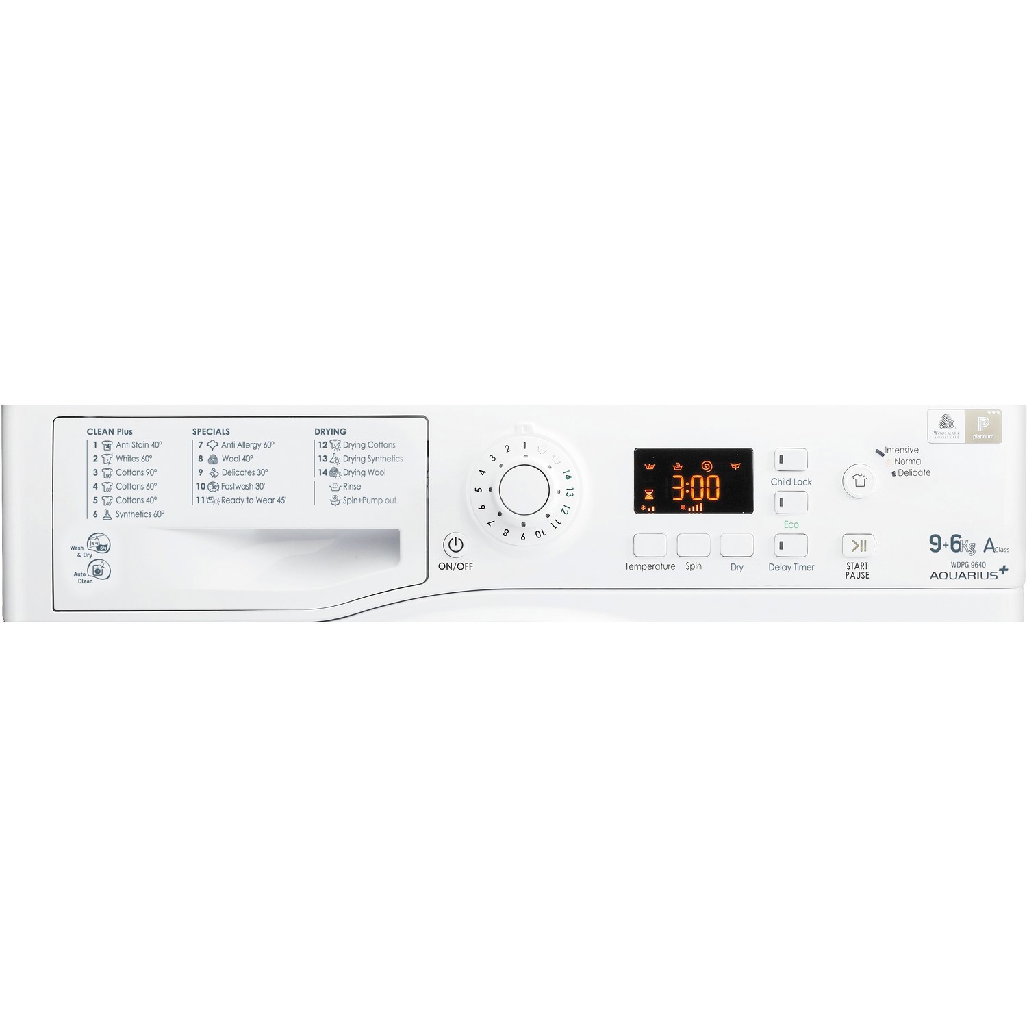 Hotpoint WDPG9640B 9kg Wash 6kg Dry 1400rpm Freestanding Washer Dryer ...
