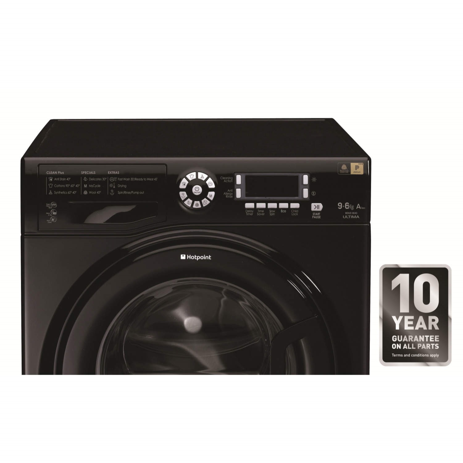 Hotpoint WDUD9640K 9kg Wash 6kg Dry 1400rpm Freestanding Washer Dryer ...