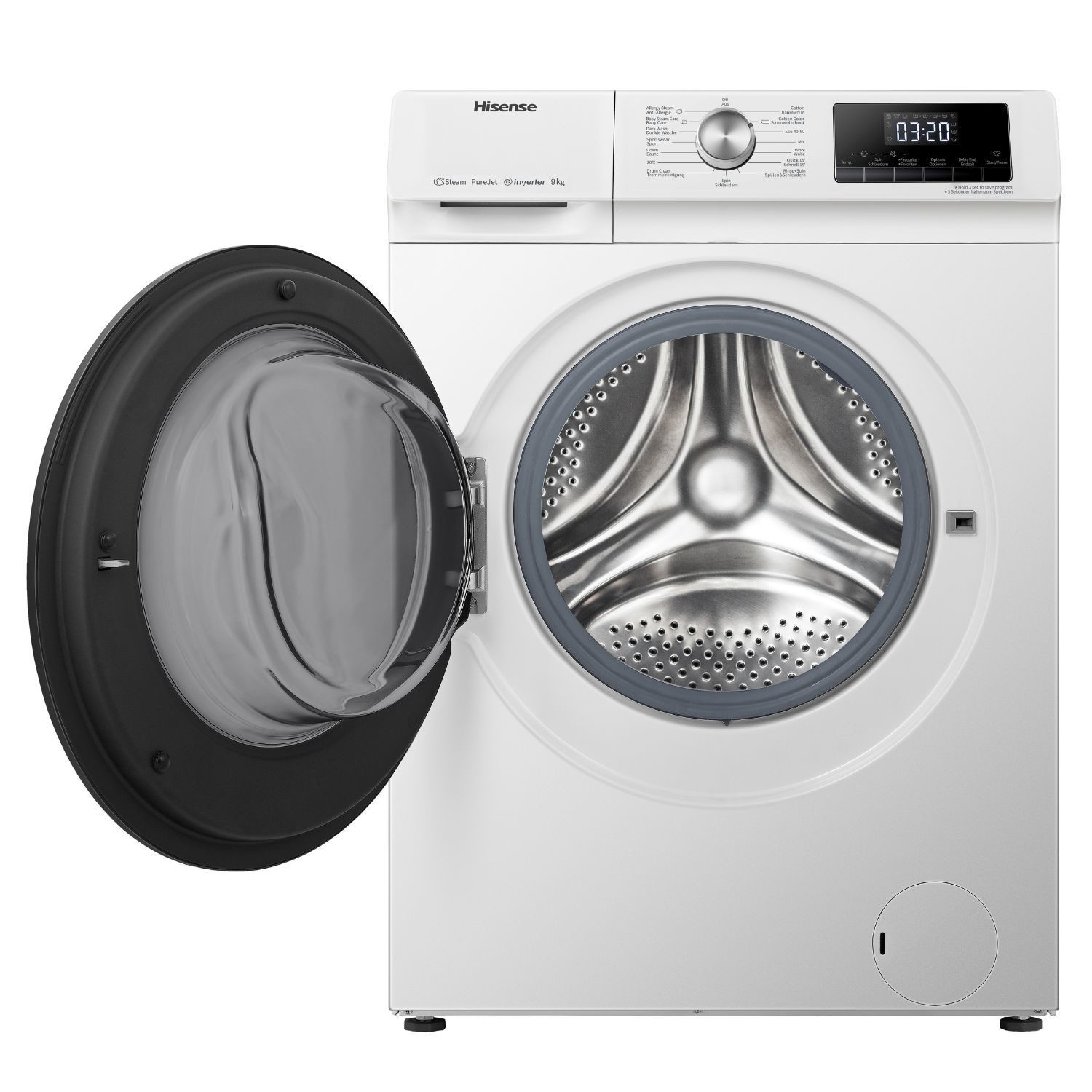 Hisense 9kg 1400rpm Freestanding Washing Machine - White WFQA9014EVJM ...