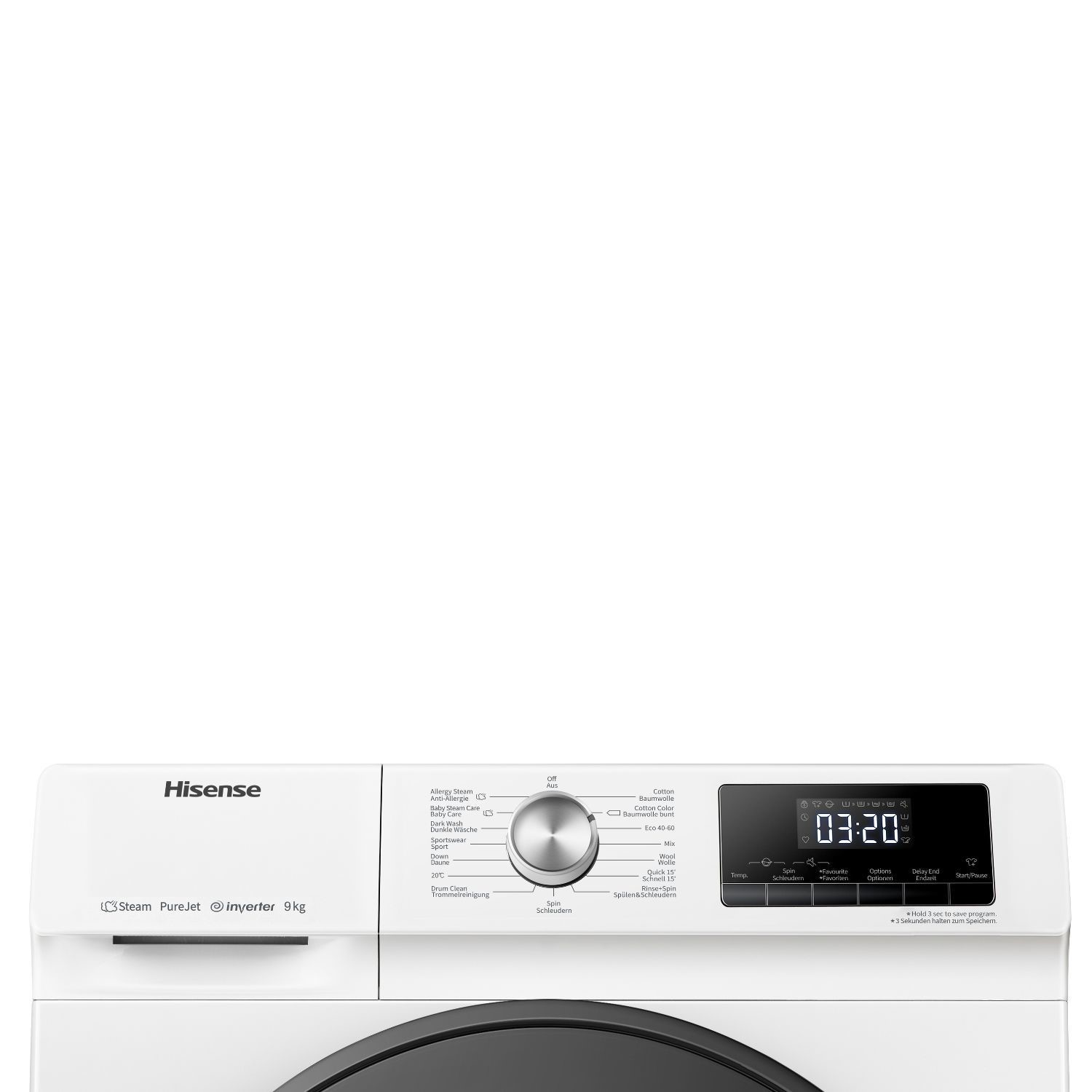 Hisense 3 Series 9kg 1400rpm Washing Machine - White WFQA9014EVJM ...