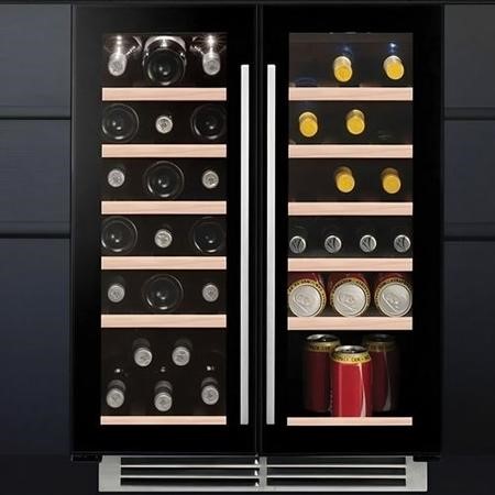 Caple 38 Bordeaux Bottles Undercounter Dual Zone Side by Side Wine ...