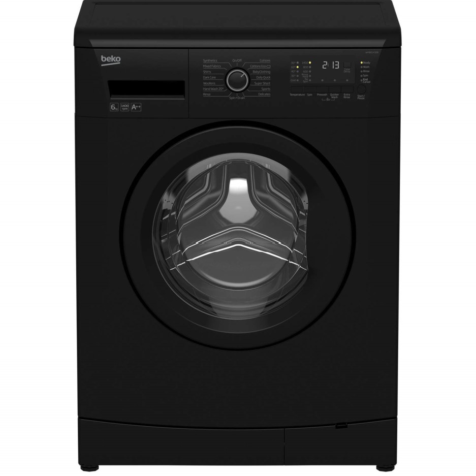 Beko WMB61432B 6kg 1400rpm Freestanding Washing Machine Black ...