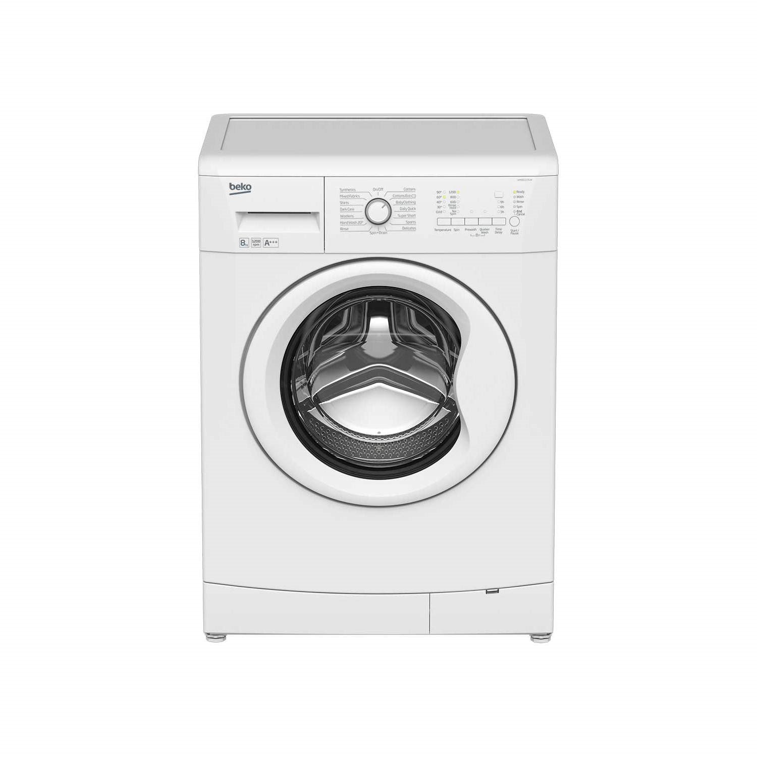 Beko WMB81223LW 8kg 1200rpm Freestanding Washing Machine White ...