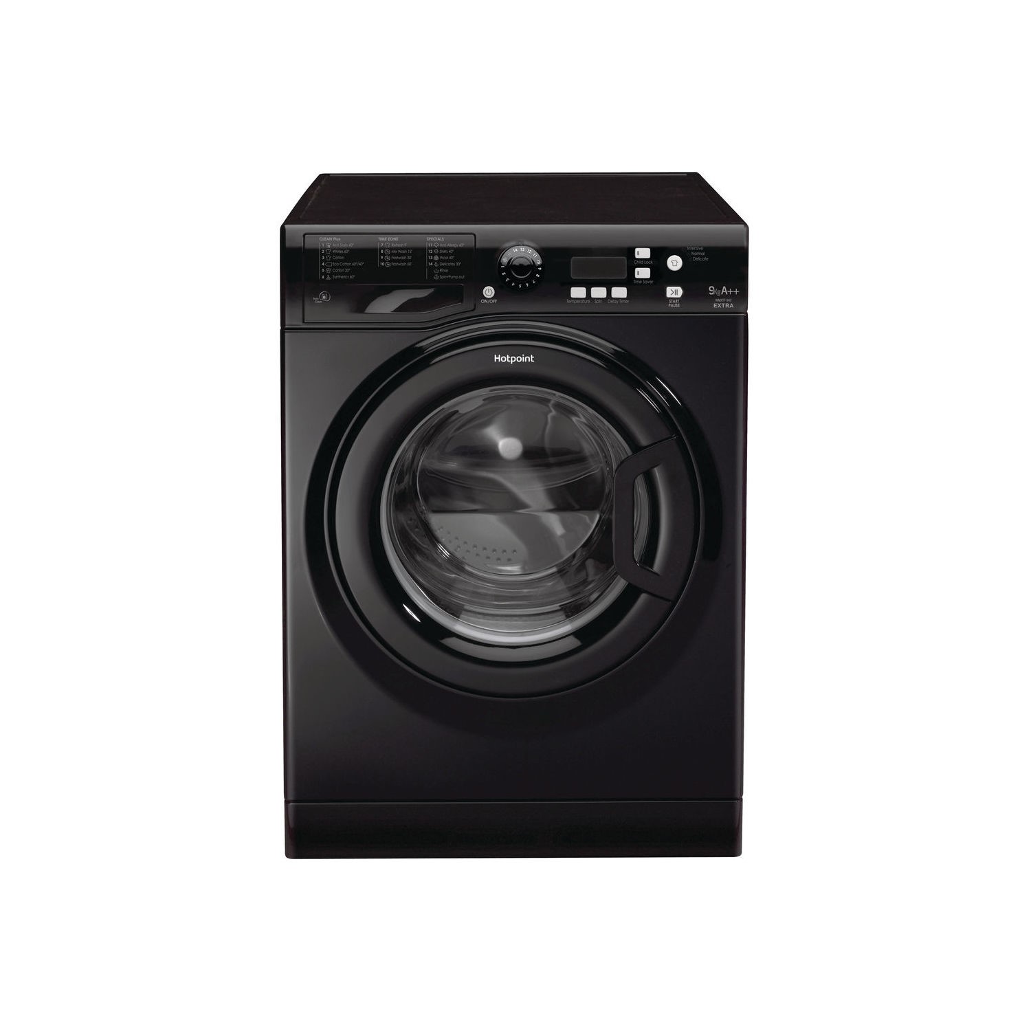 Hotpoint WMXTF942K 9kg 1400rpm Freestanding Washing Machine - Black ...