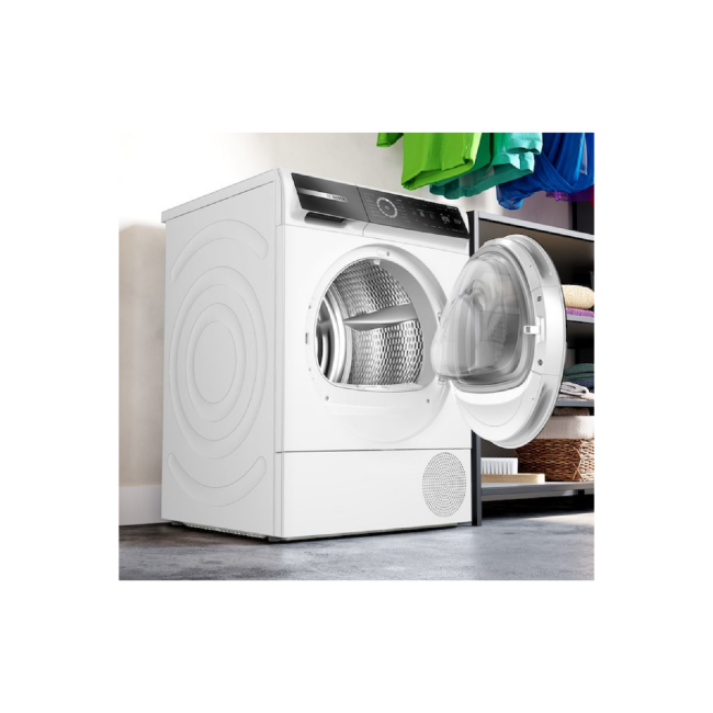 Bosch Series 8 9kg Heat Pump Tumble Dryer - White WQB246C9GB ...