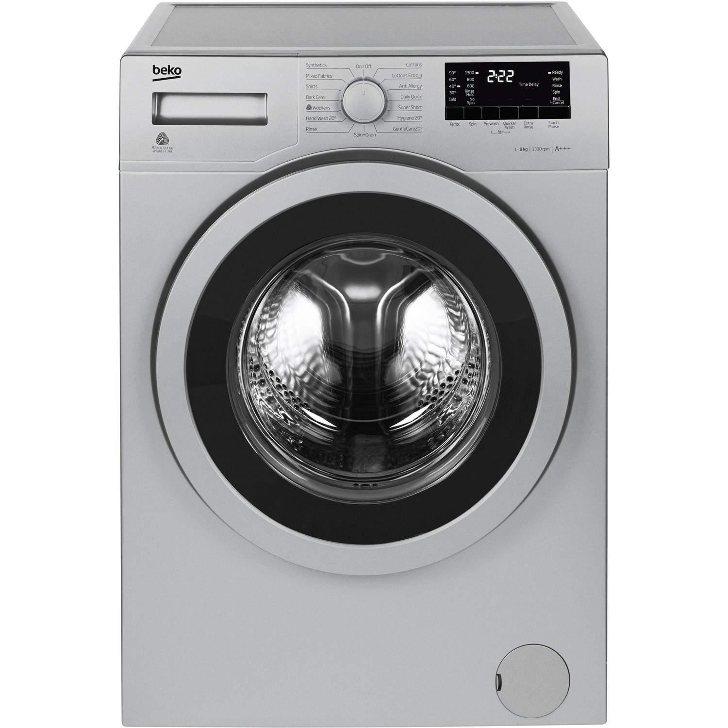Beko WS832425S 8kg 1300rpm Freestanding Washing Machine - Silver ...