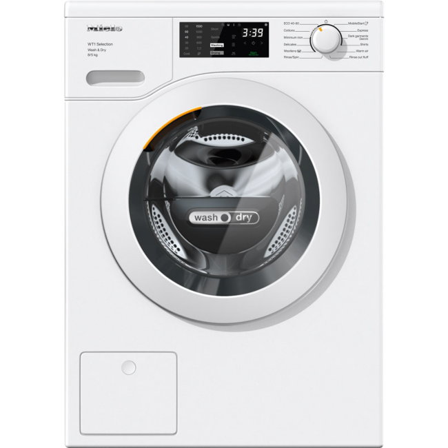 Miele WT1 Selection 8kg Wash 5kg Dry Washer Dryer - White WTD163 | Appliances Direct