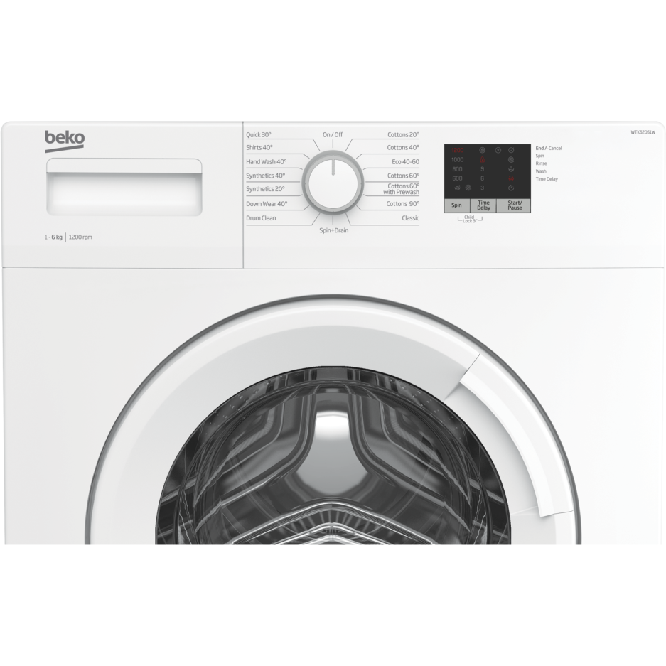 Beko WTK62051W 6kg 1200rpm Freestanding Washing Machine - White ...