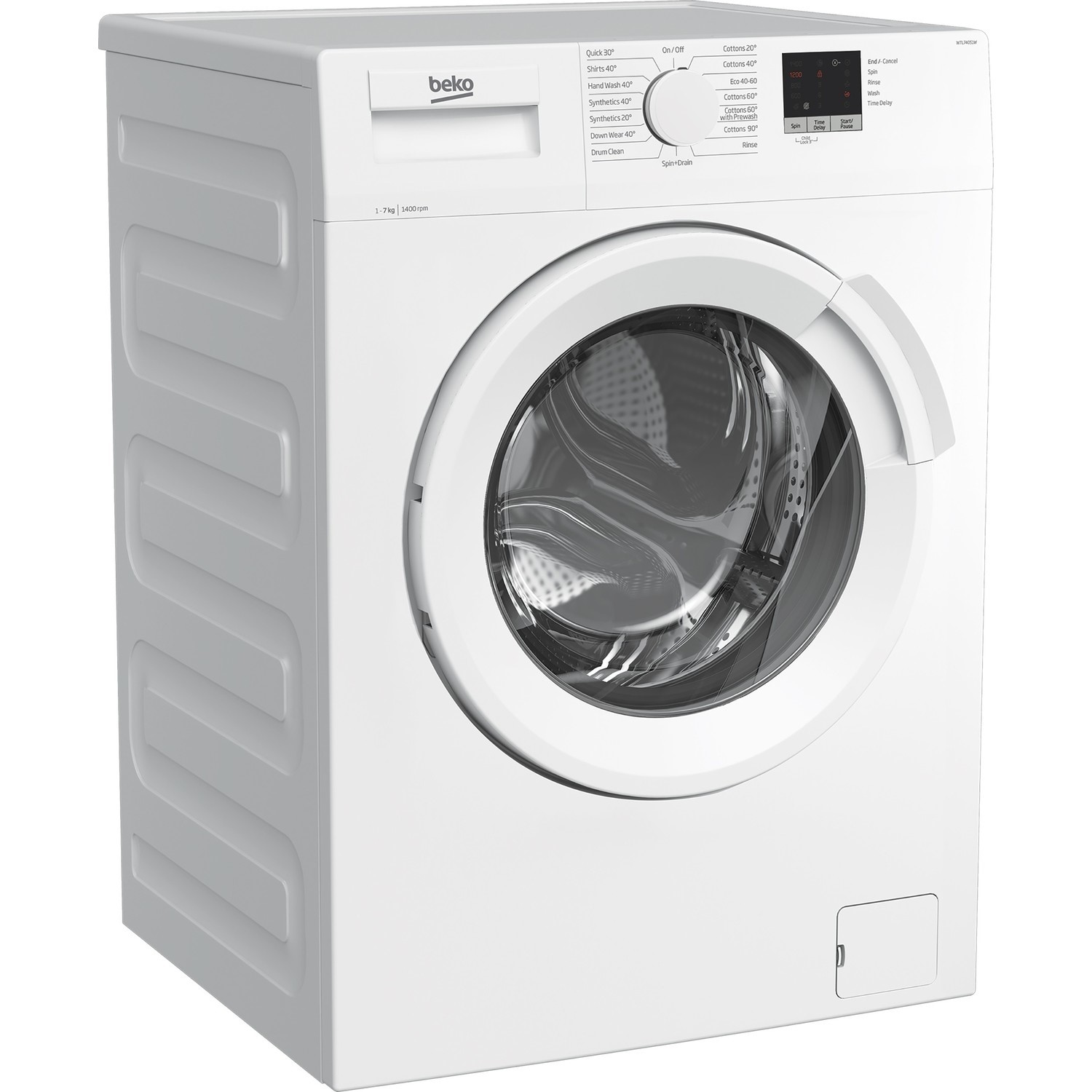 Beko 7kg 1400rpm Washing Machine - White WTL74051W | Appliances Direct