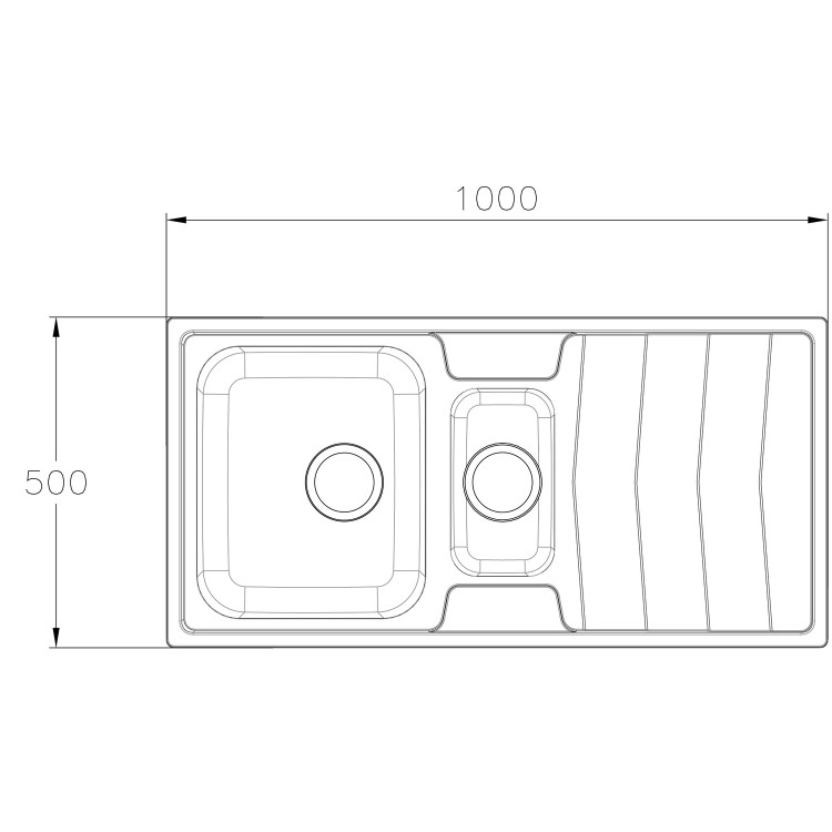 Astracast WW1050HXB Wave 1.5 Bowl Stainless Steel Sink | Appliances Direct