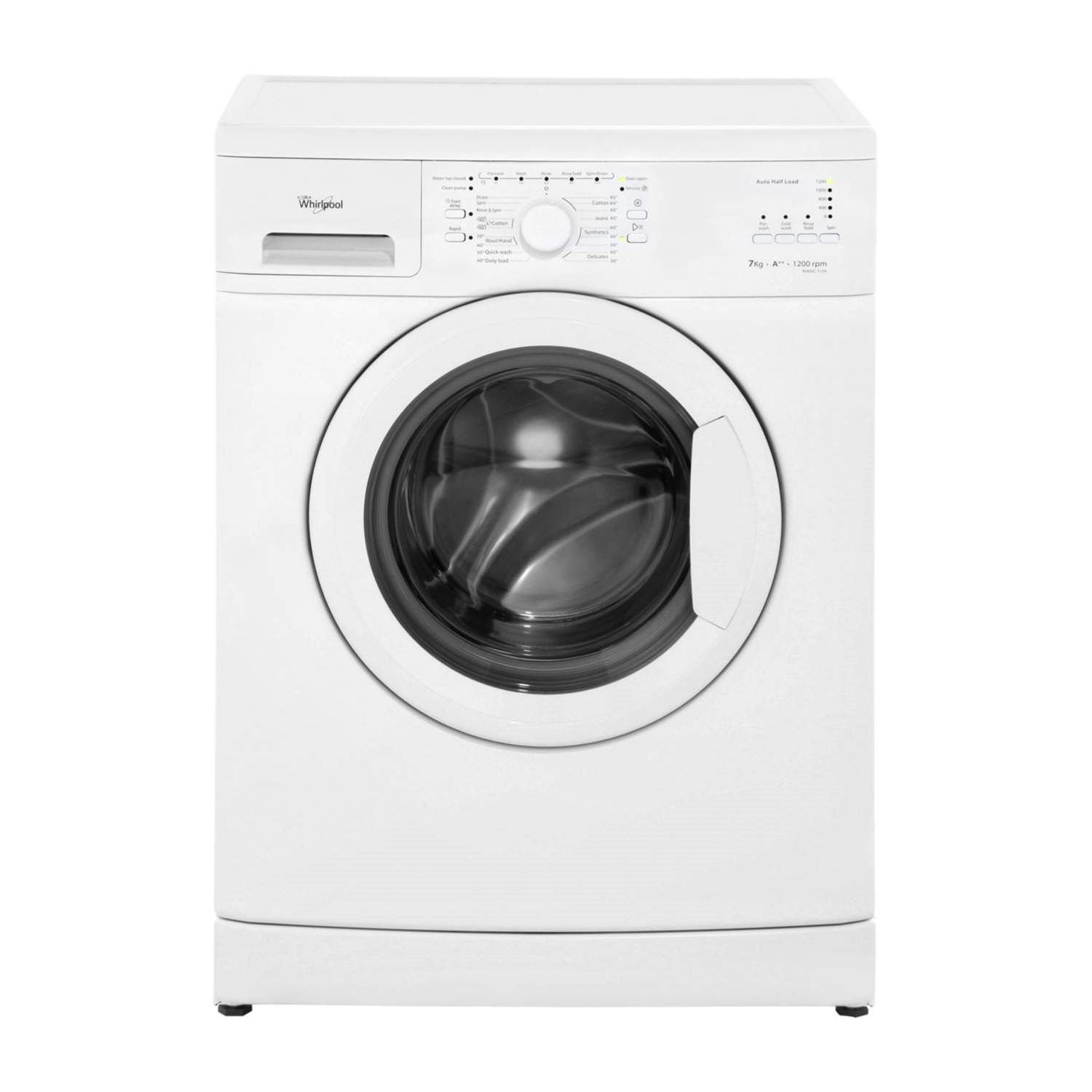 Whirlpool WWDC7124 7kg 1200rpm Freestanding Washing Machine - White ...