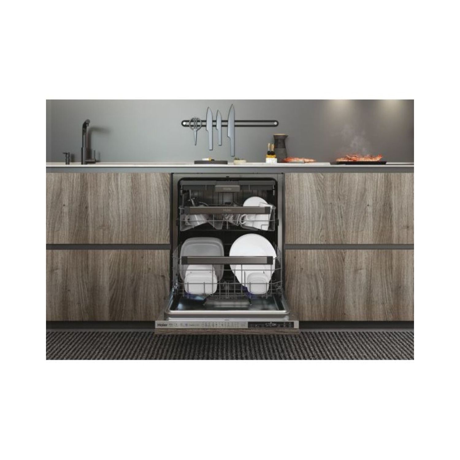 Haier Washlens Series 6 16 Place Settings Fully Integrated Dishwasher ...