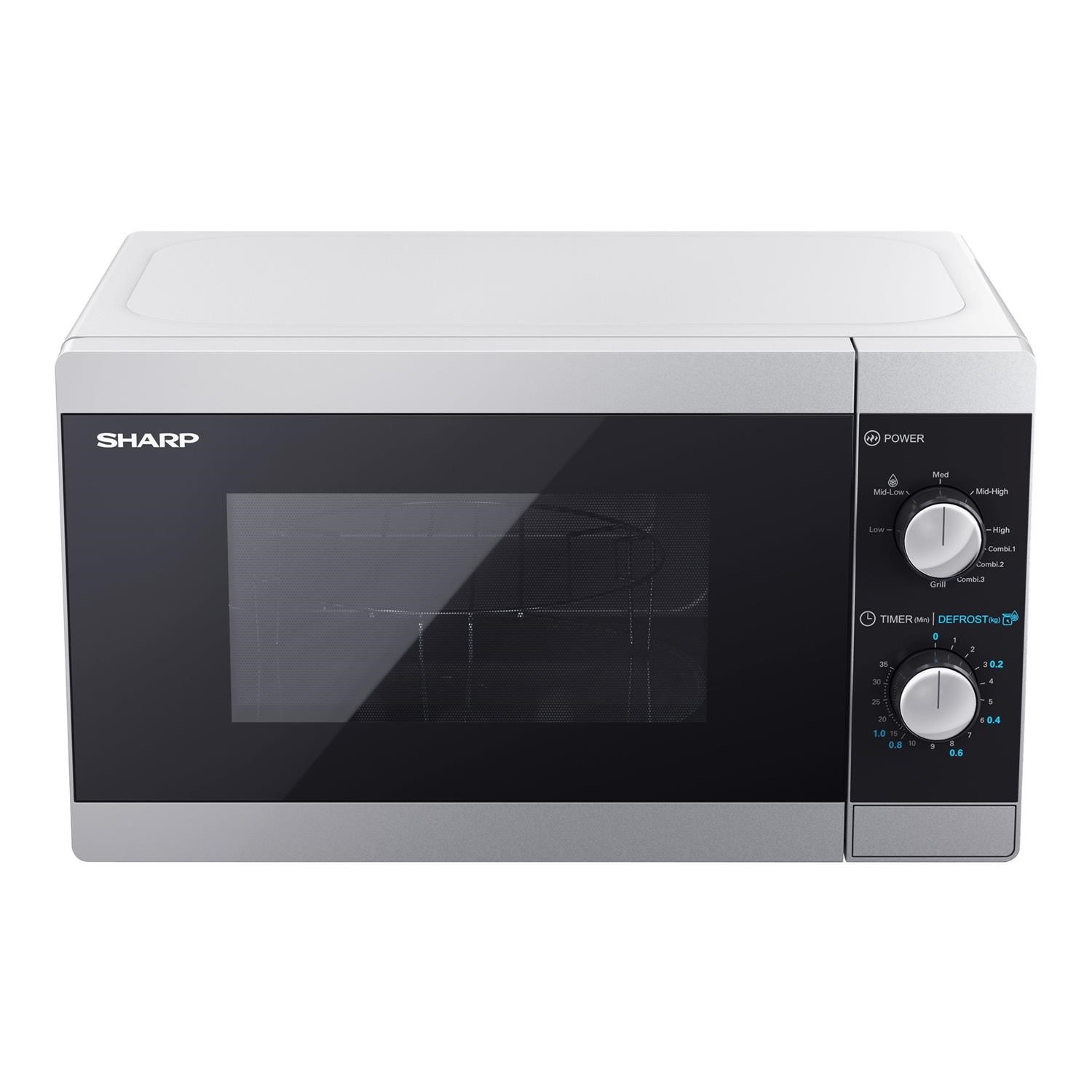 Sharp 20L 800W Microwave With Grill - Silver YCMG01US | Appliances Direct