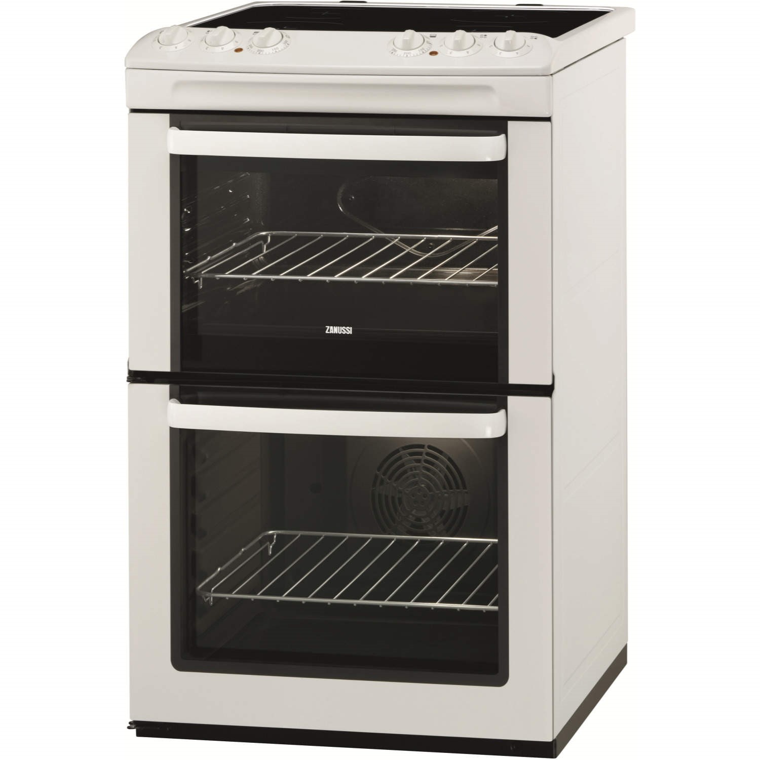 Zanussi ZCV551MW White Double Oven 55cm Electric Cooker | Appliances Direct