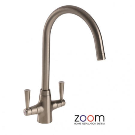 Zoom ZP1004 Bellagio Twin Lever Monobloc Brushed Nickel Tap ...