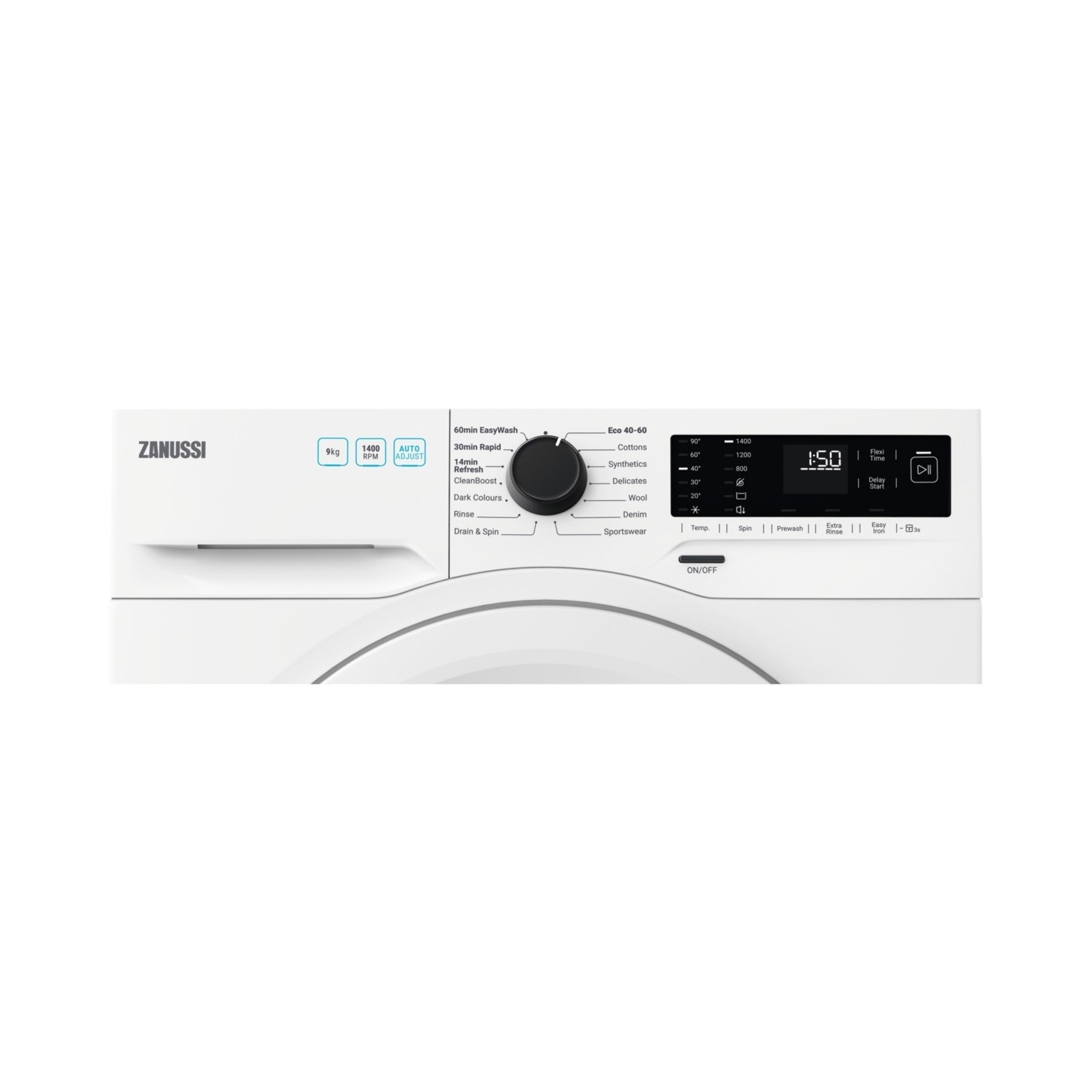 Zanussi 9kg 1400rpm Freestanding Washing Machine - White ZWF943A2PW | Appliances Direct