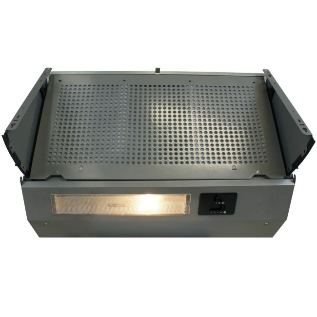 GRADE A1 - electriQ 60cm Fully Integrated Cooker Hood Grey 77366062/2 ...