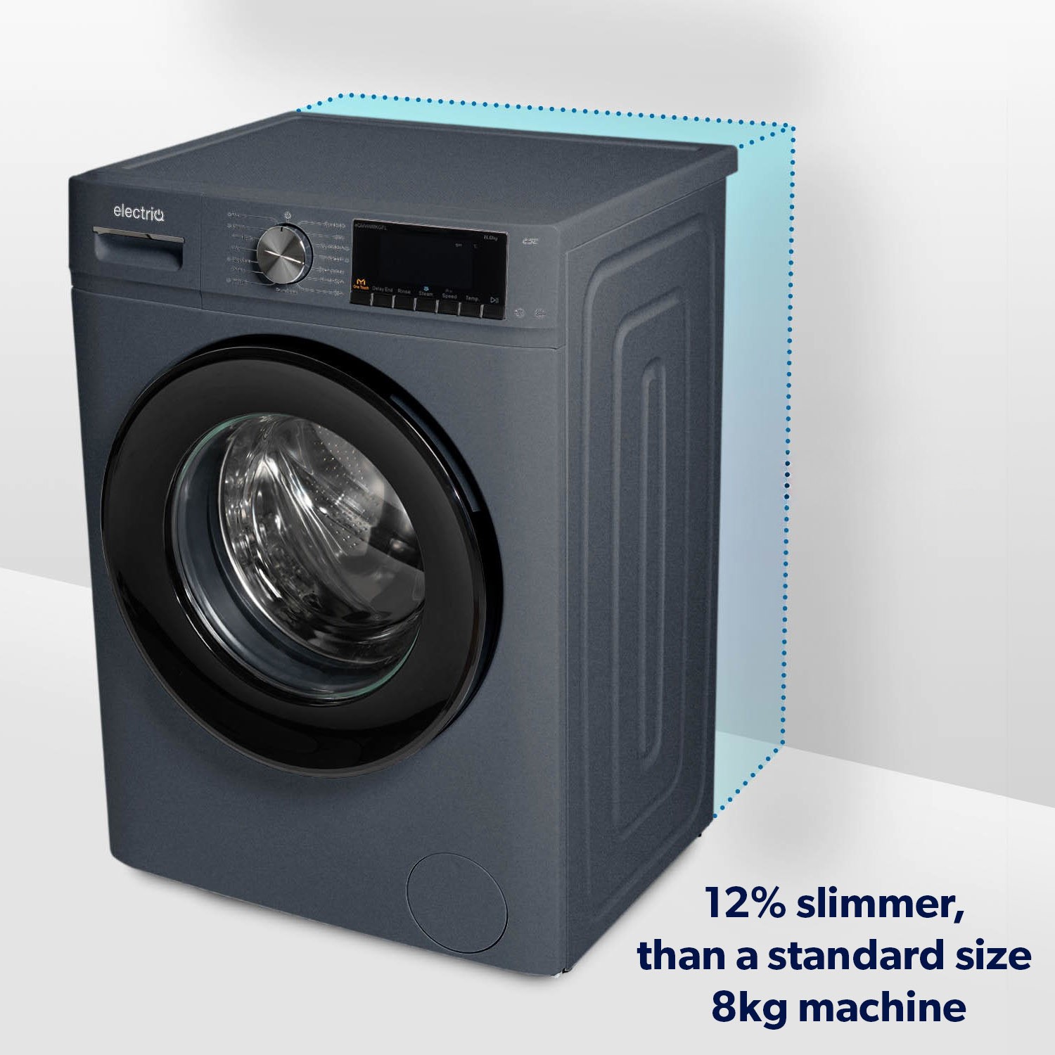 electriQ 8kg 1400rpm Washing Machine - Grey eQMWM8KGFLGA | Appliances ...