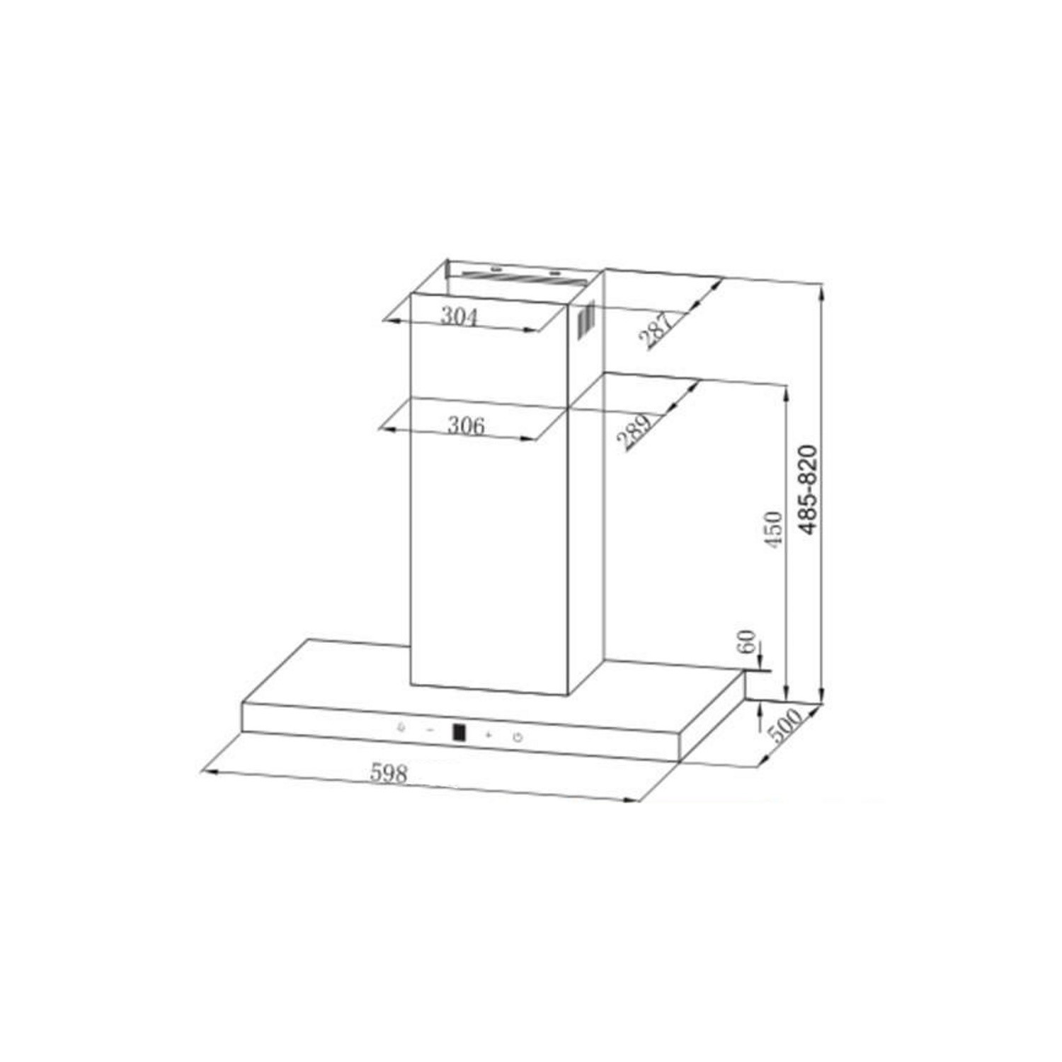 electriQ 60cm Slimline Touch Control Cooker Hood - Stainless Steel ...