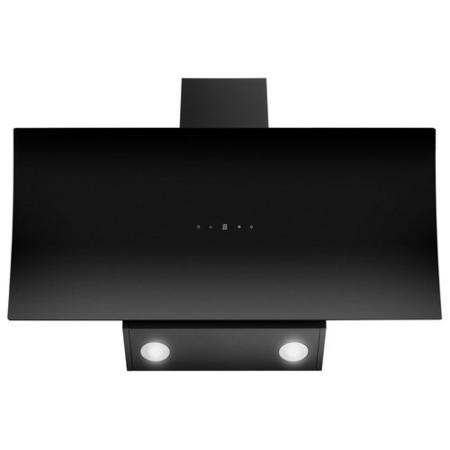 electriQ 90cm Curved Angled Hood with Touch Control - Black - A+ for ...