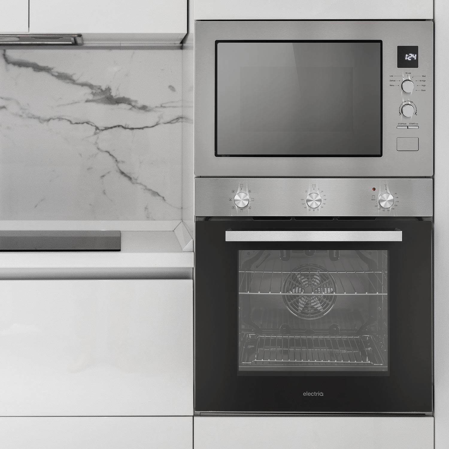 electriQ Built-In Microwave - Stainless Steel with Mirror Door ...