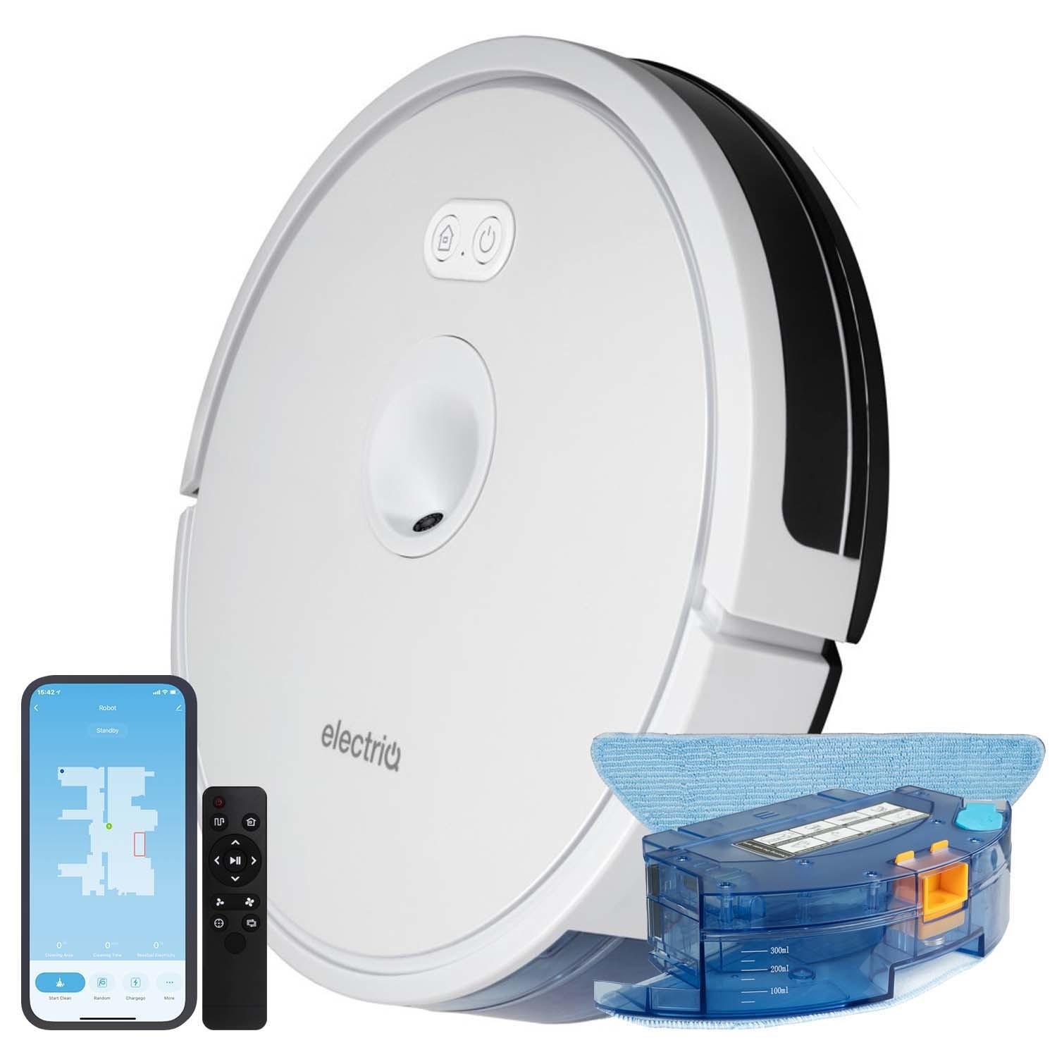 Refurbished electriQ Tony Robot Vacuum Cleaner - 4000Pa Suction ...