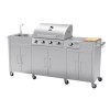 Boss Grill IQBBQKITSS Texas Premium Outdoor Kitchen - 4 Burner Gas BBQ ...